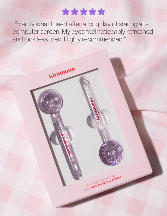 Moon Globes Glitter Ice Cooling Rollers | Kiramoon